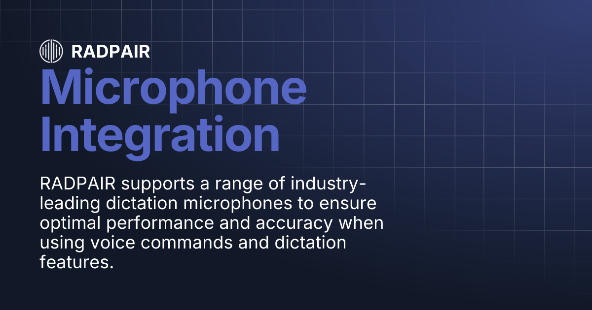 Microphone Integration | RADPAIR